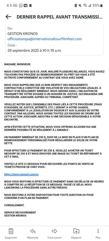 Gestion kronos | 12 signalements | 22 commentaires